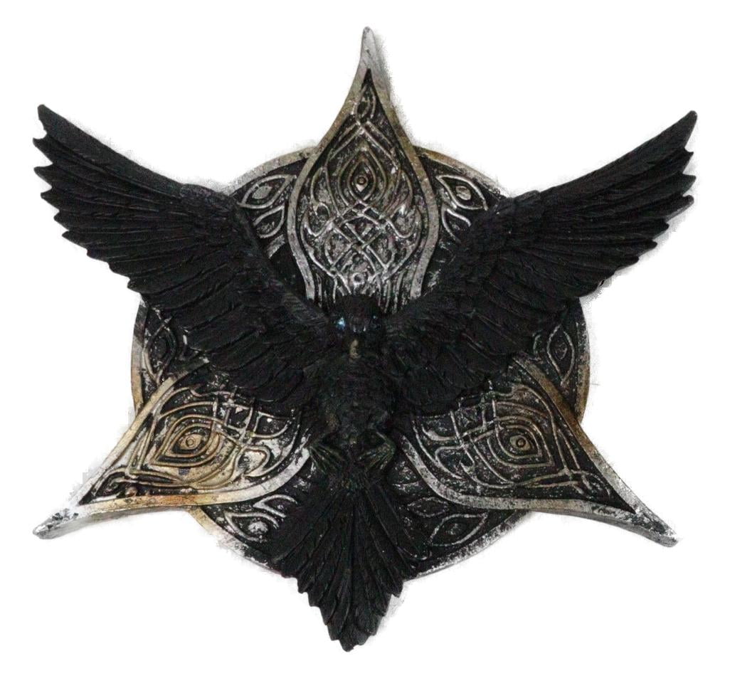 Norse Viking Gothic Raven Crow with Triquetra Knotwork Disc Incense ...
