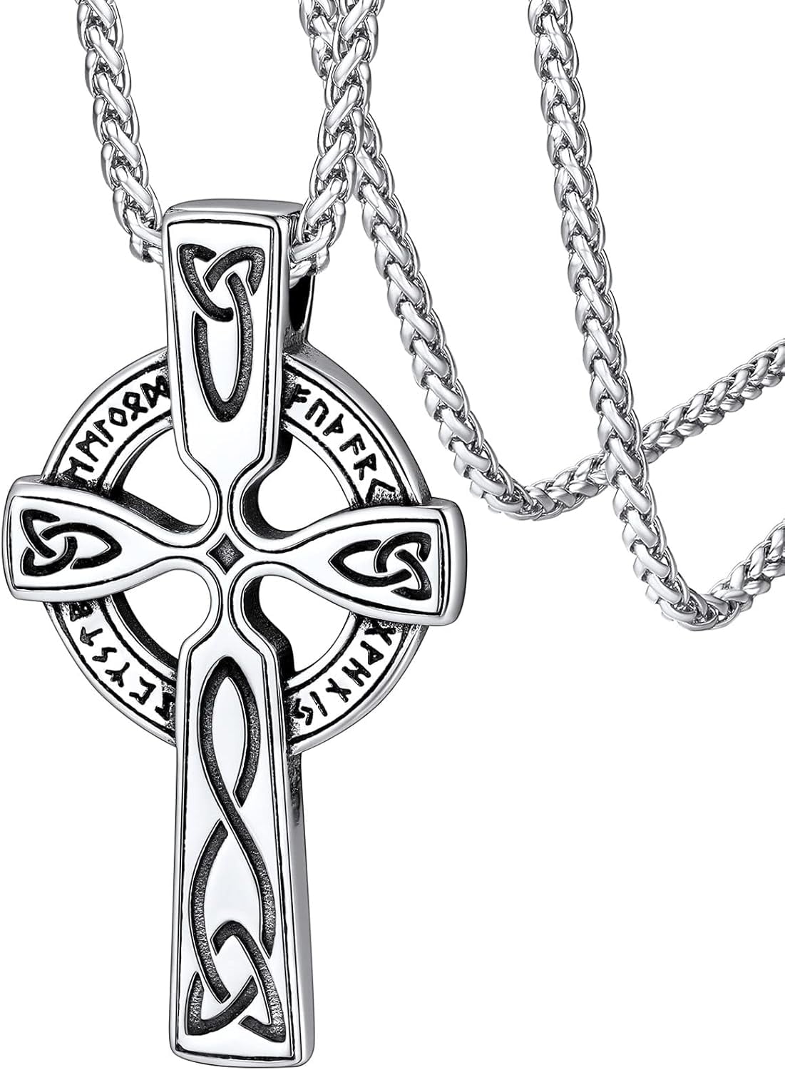 Norse Viking Rune Necklace With Adjustable Braided Leather/Stainless ...