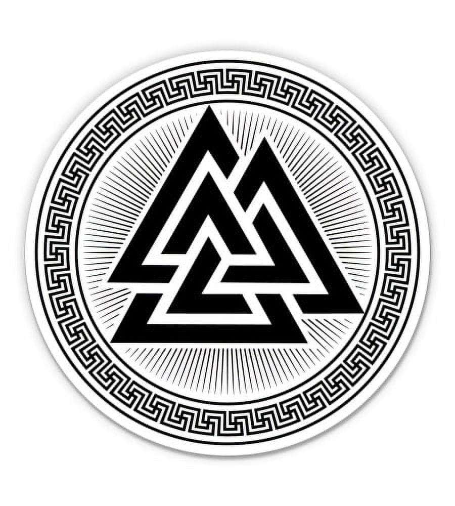 Norse Viking Valknut - 3" Vinyl Sticker - For Car Laptop Water Bottle ...