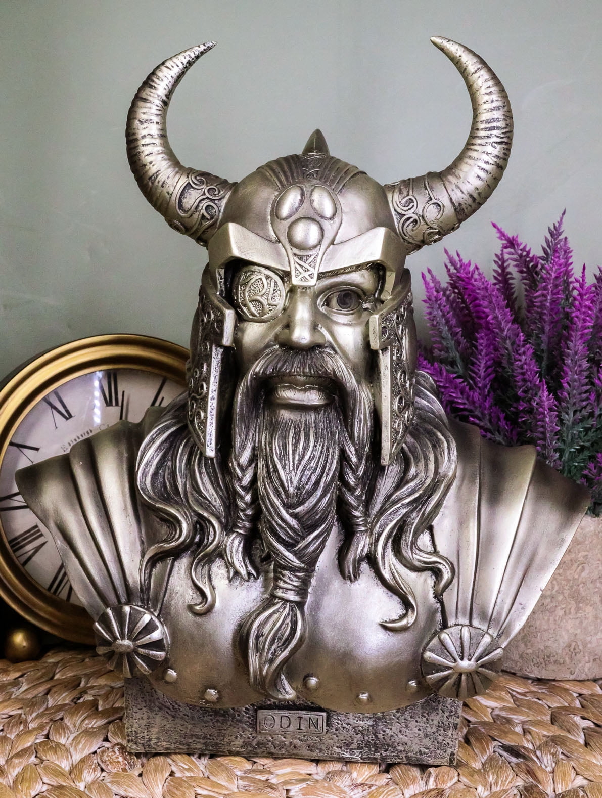 Norse Viking Warrior God Odin The Alfather Bust Statue Ruler Of Asgard ...