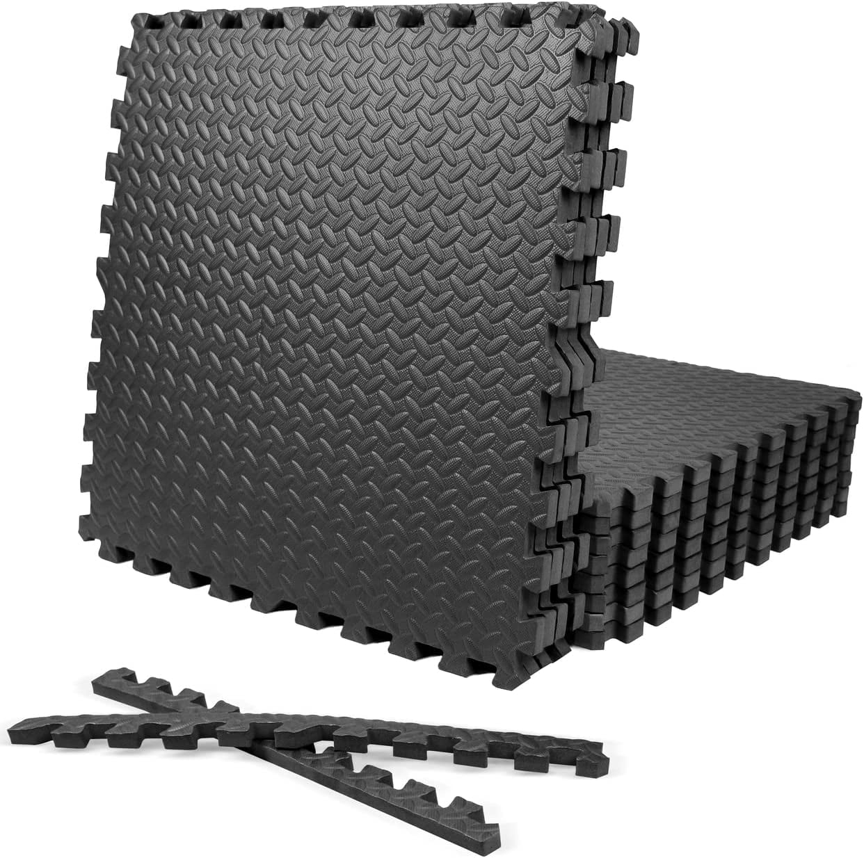 Norsk Interlocking Foam Floor Mat 4- Pack plus BONUS Pack Value Bundle ...