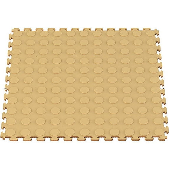 Norsk NSMPRC6BE Raised Coin Pattern PVC Floor Tiles, 13.95-Square Feet ...