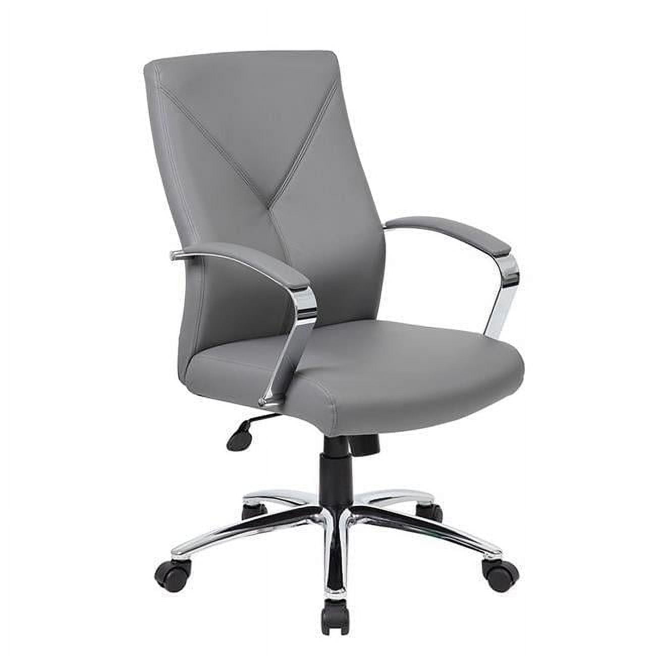 Norstar B10101-GY Executive Chair with Silver White Arm & Base ...