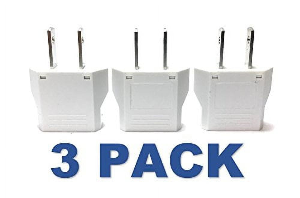 Norstar MF-7 European Asian to American Plug Adapter 2 Flat Pins ...