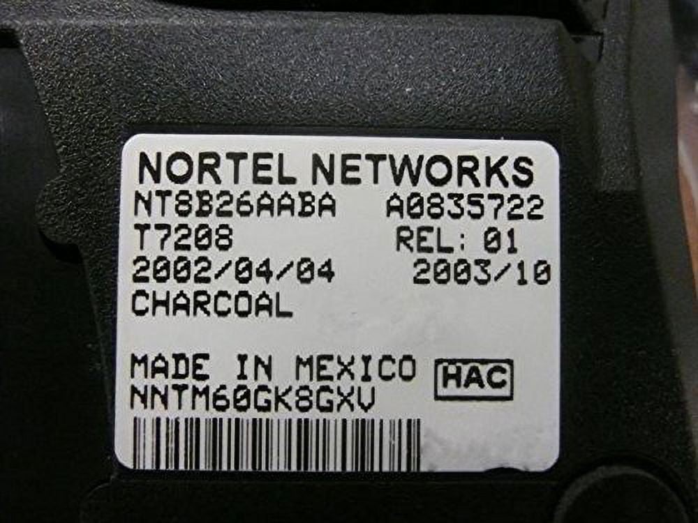 Nortel Norstar T7208 NT8B26 Charcoal 8 Button Digital Telephone ...