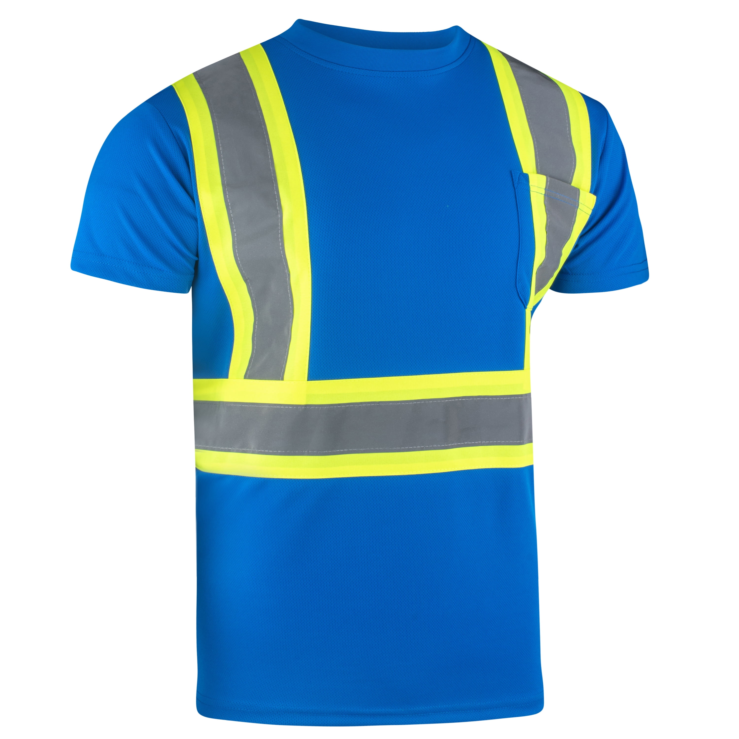 North 15 High-Visibility Reflective Long Sleeve Blue Safety T-Shirt ...