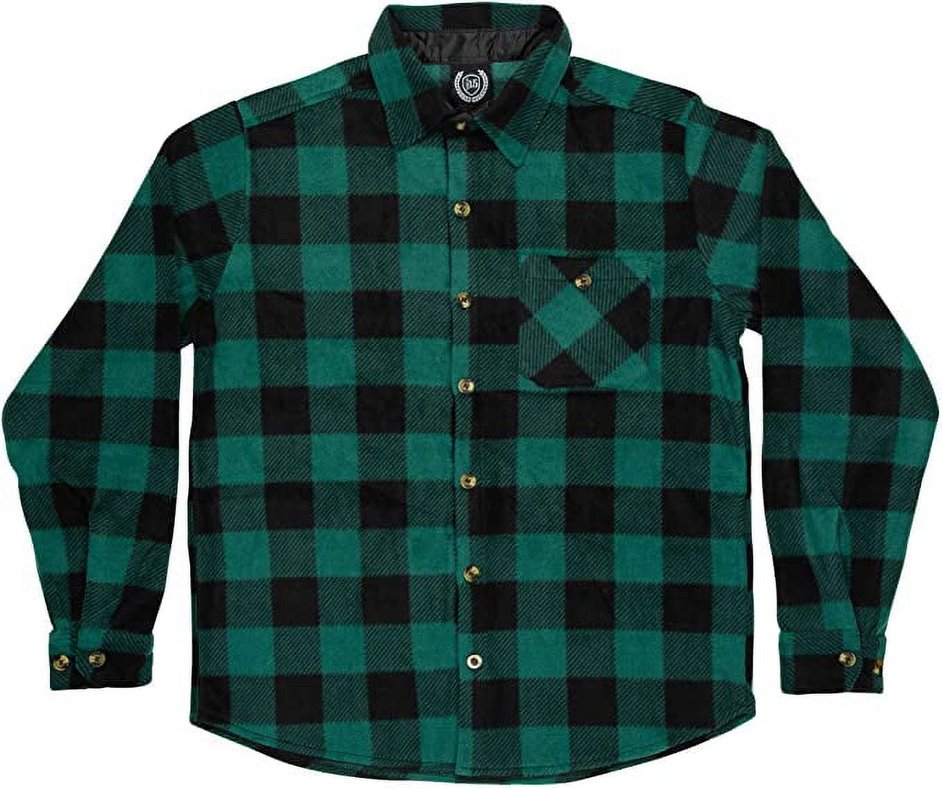 North 15 Men's Micro Fleece Buffalo Plaid Shirt-665-Des3-4XL - Walmart.com