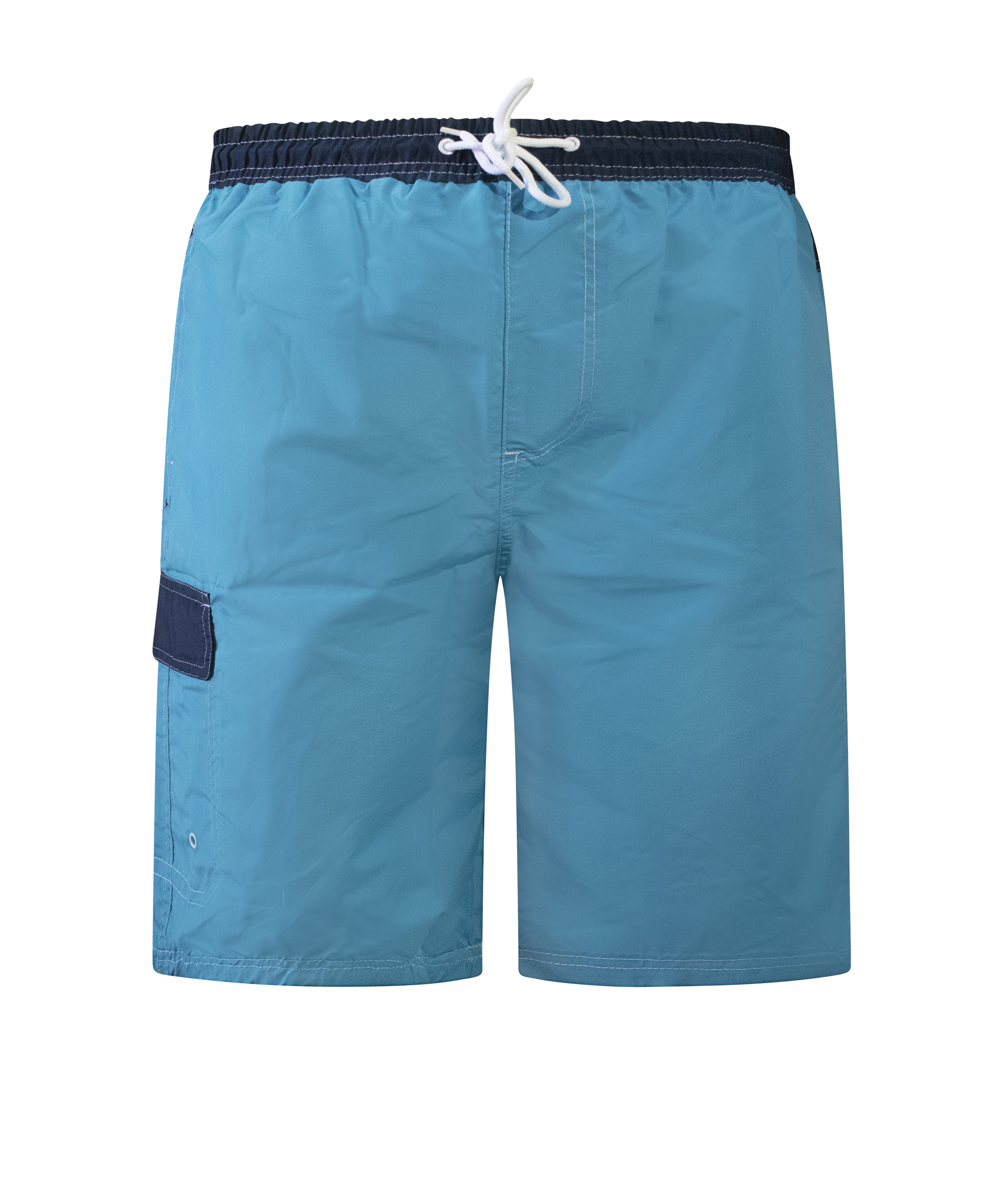 North 15 Men's Microfiber Swim Trunks with Cargo Pocket-6104-Sky-Nvy ...
