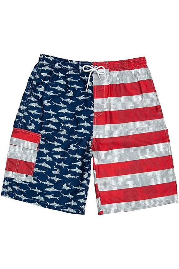 American Flag Swim Trunks