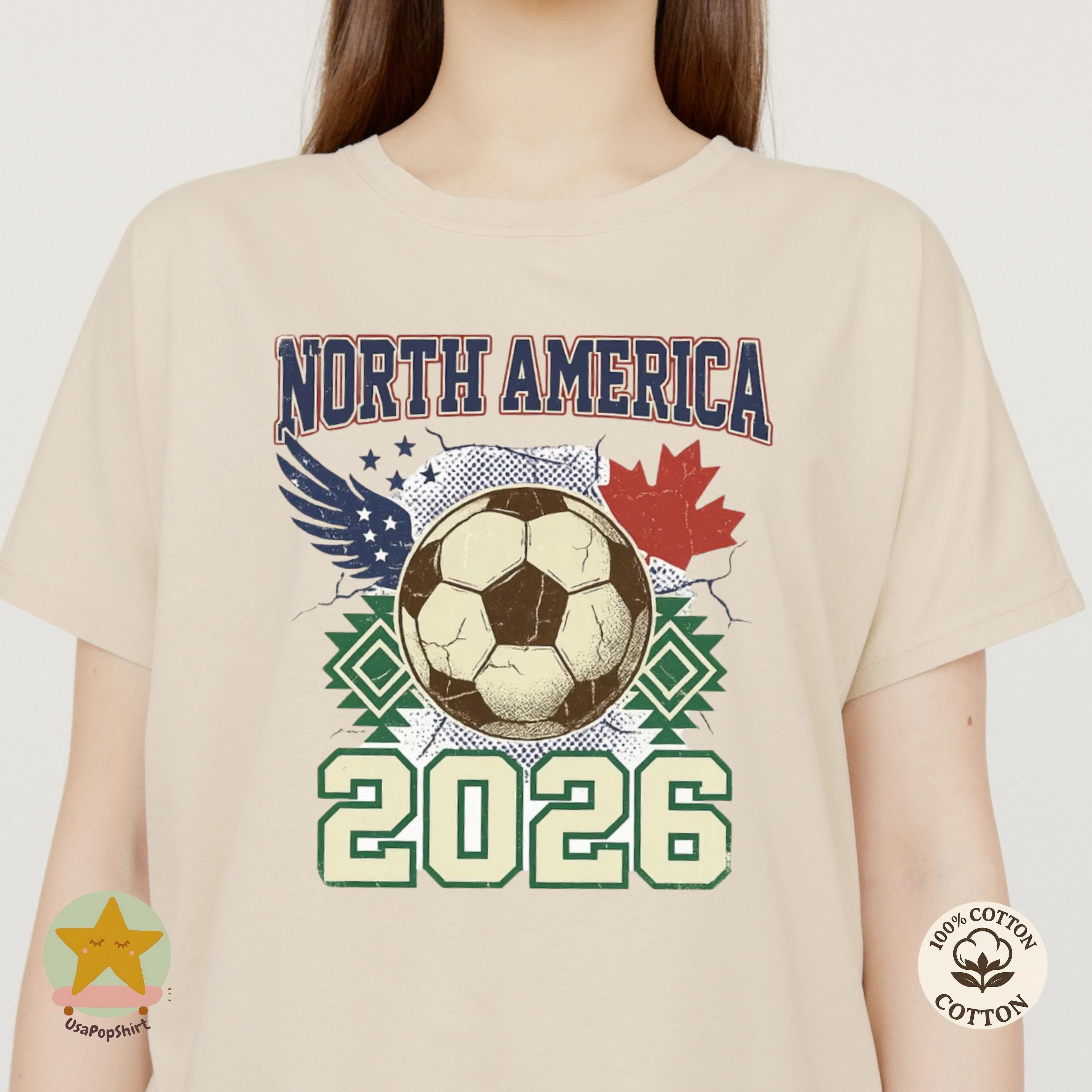 North America 2026 T-Shirt, World Cup 2026 Tee, USA Canada Mexico ...