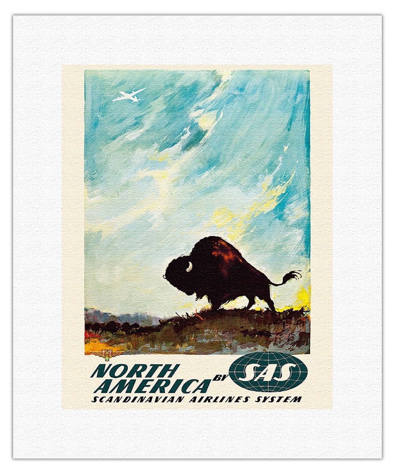 North America - by SAS Scandinavian Airlines System - American Bison ...