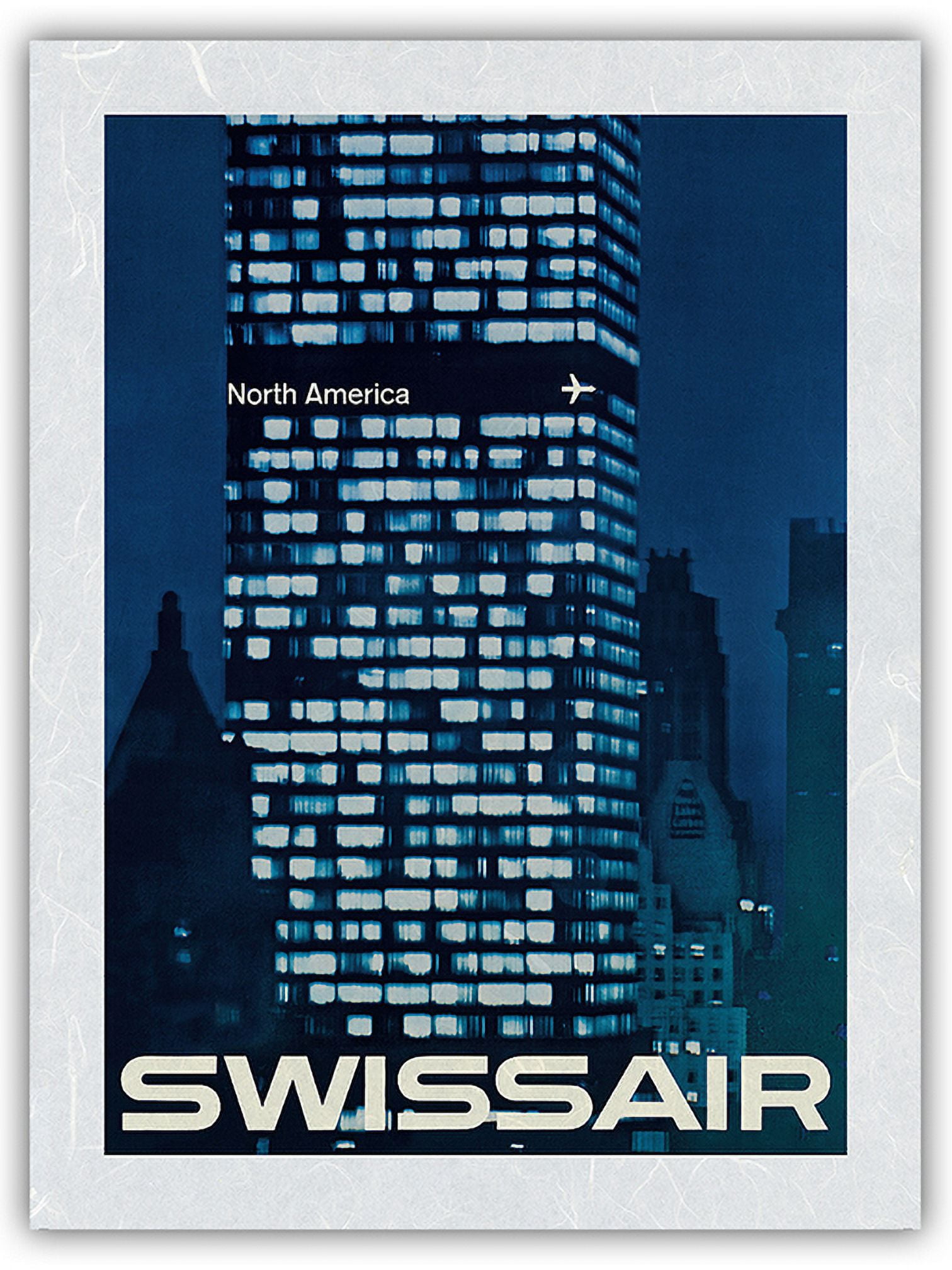 North America - SwissAir - Vintage Airline Travel Poster by Manfred ...