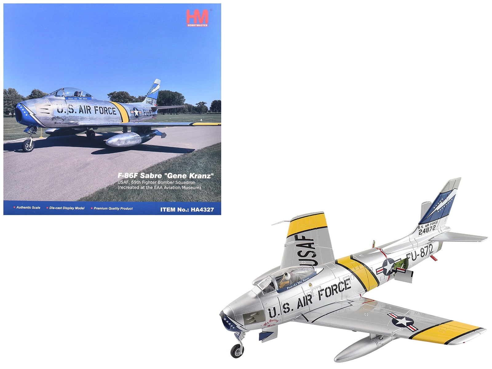 North American F-86F Sabre Fighter Aircraft "My Darling Marta" US Air Force 1/72 Diecast Model ...