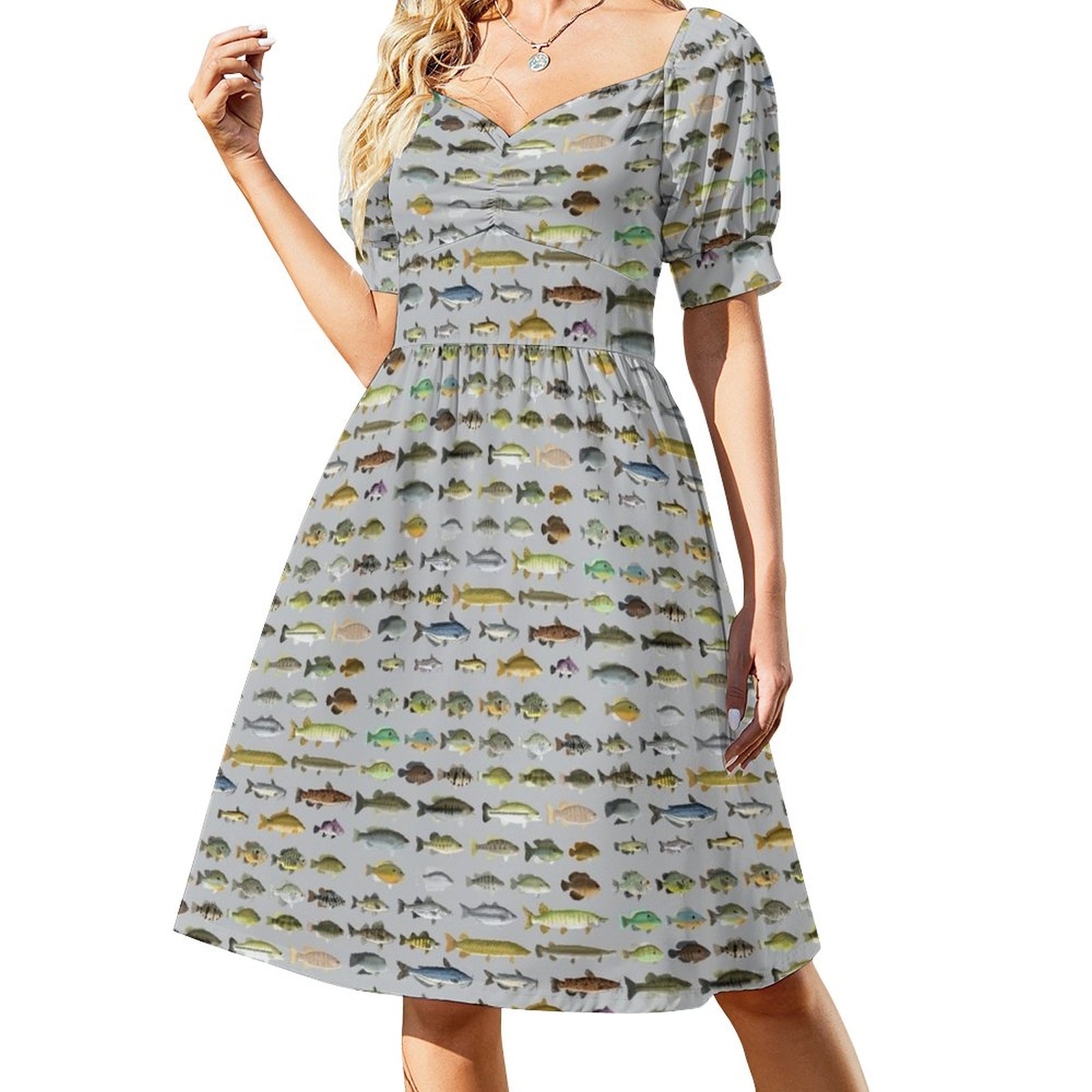 North American Freshwater Fish Group Sleeveless Dress summer dress ...