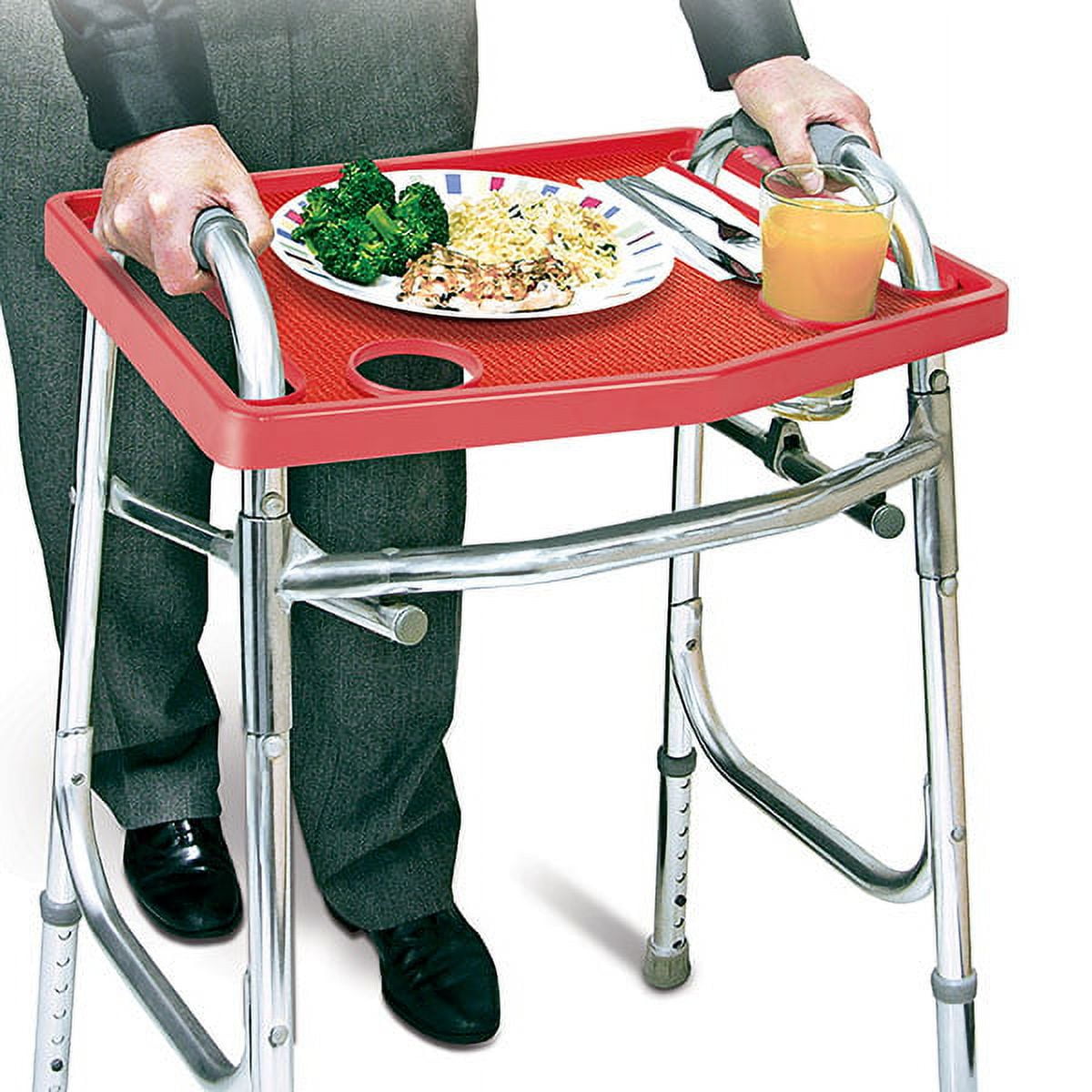 North American Health+Wellness JB7591RED Walker Tray with Non-Slip Grip ...