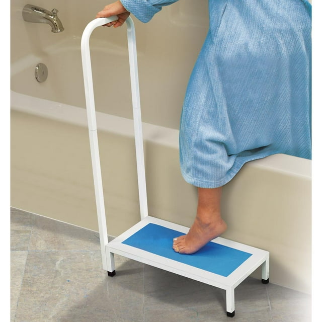 North American Health + Wellness Bath and Shower Step Stool with Handle ...