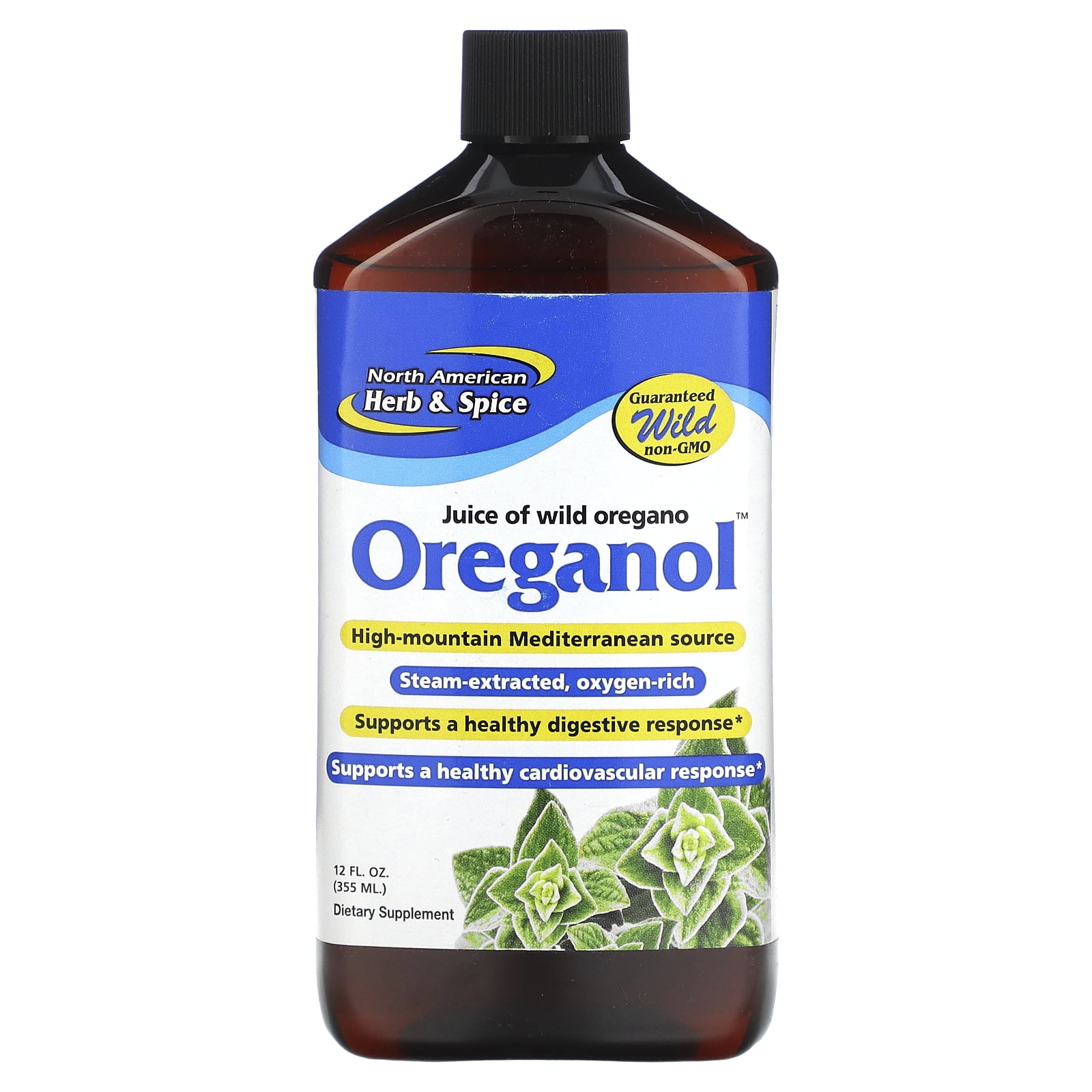 North American Herb & Spice Pure Oreganol Juice, Wild Oregano Liquid ...