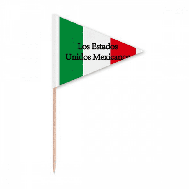 North American Mexican Flag Represent Toothpick Triangle Cupcake ...