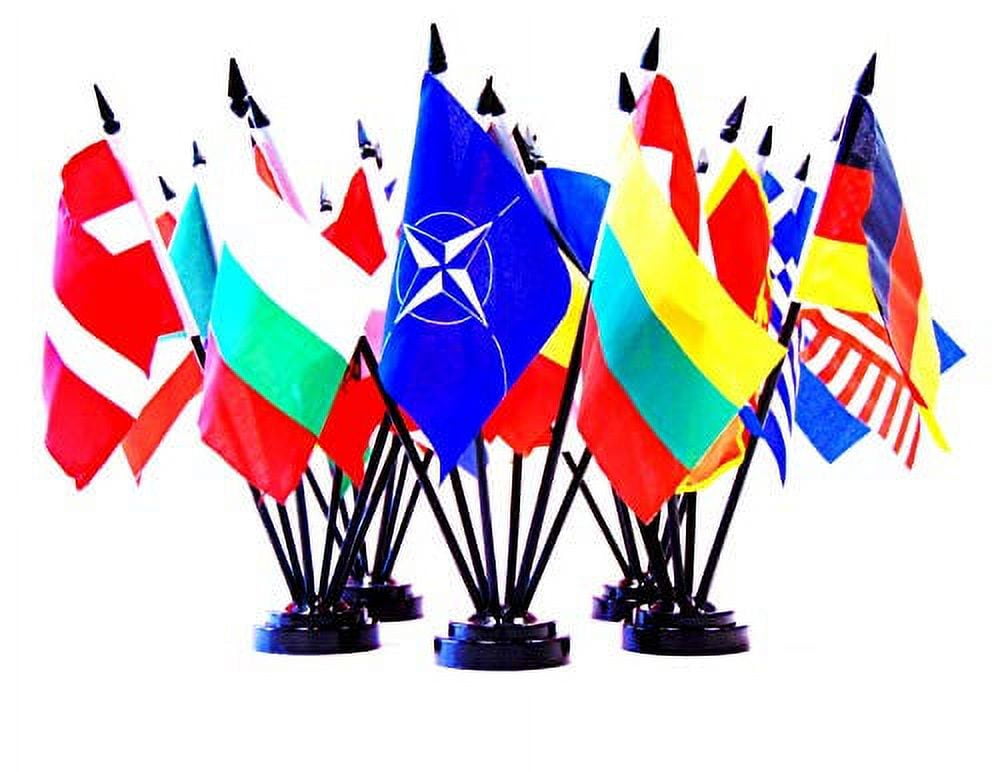 North Atlantic Treaty Organization (NATO) World Flag Set with BASES-30 ...