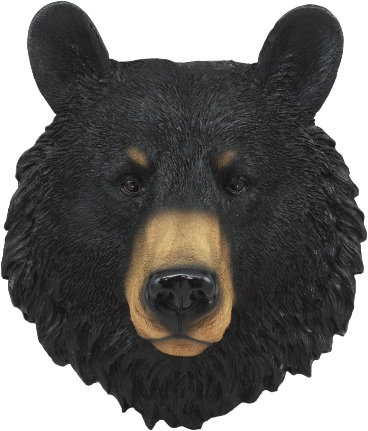 North Black Bear Mini Wall Bust Sculpture Hanging Figurine Rustic ...