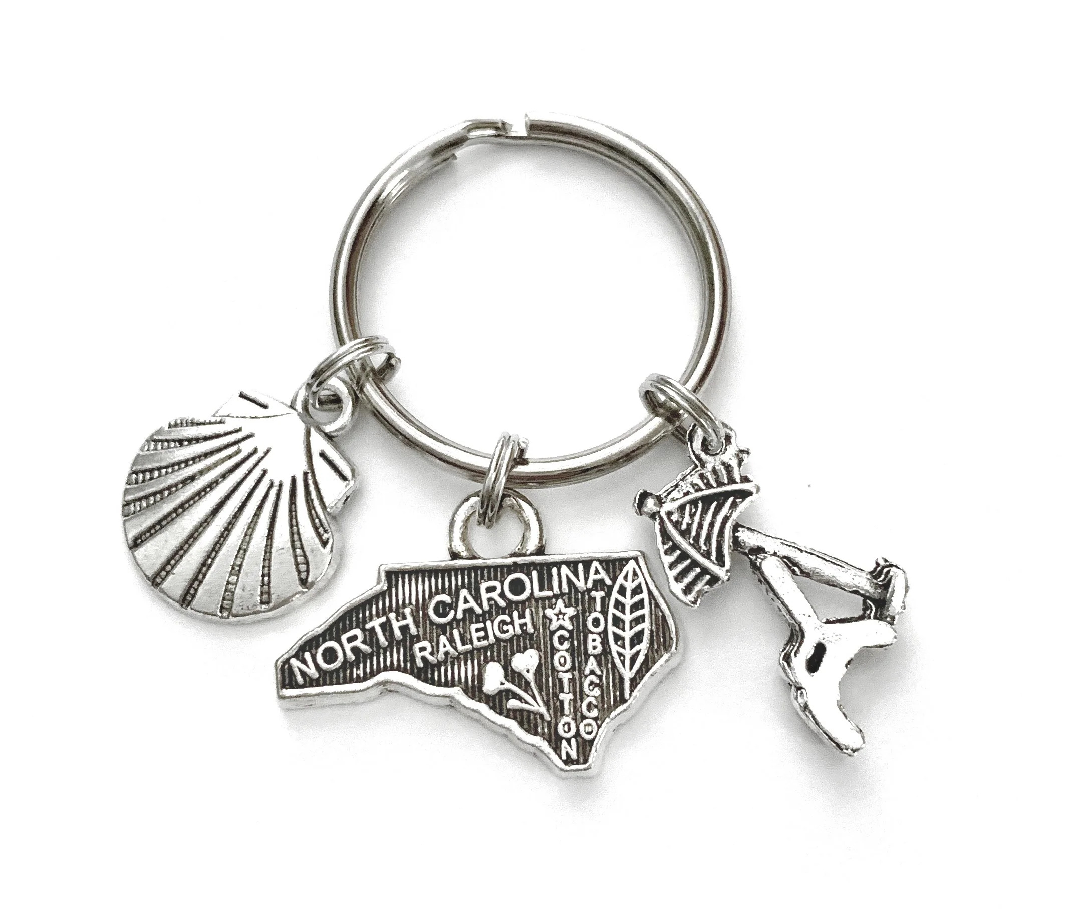 North Carolina Beach themed keychain. Seashell, North Carolina, and ...