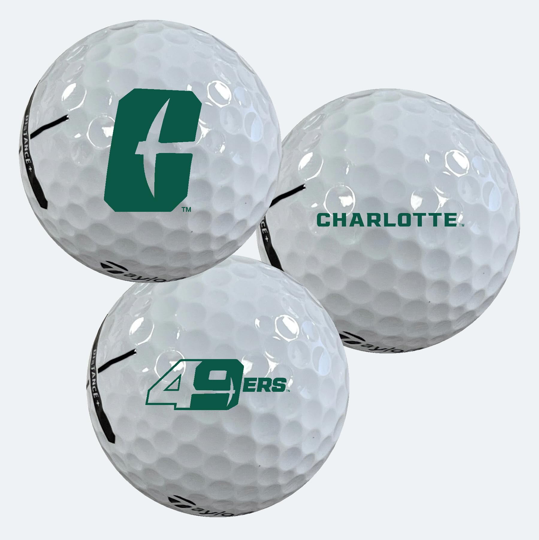 North Carolina Charlotte Logo Edition Taylormade Distance+ Golf Balls ...