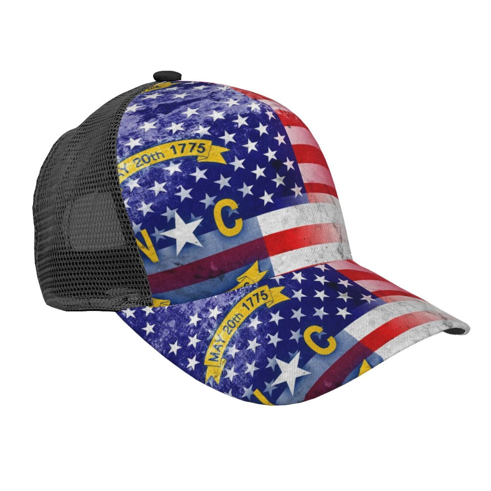 North Carolina Flag Painted Snapback Trucker Hats Baseball Caps ...