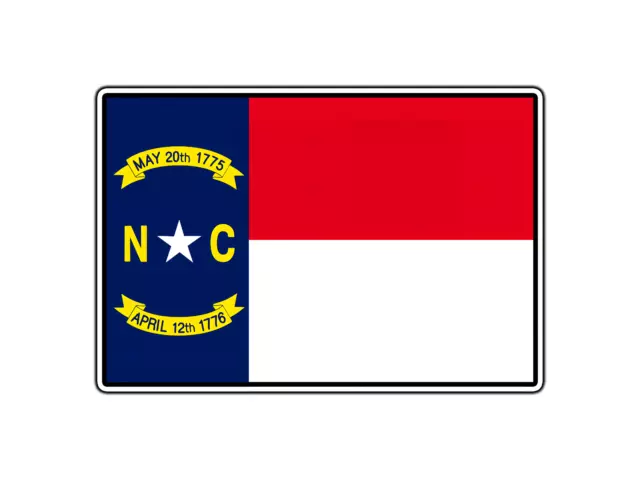 North Carolina Flag Waterproof Sticker Phone Decal Water Bottle ...