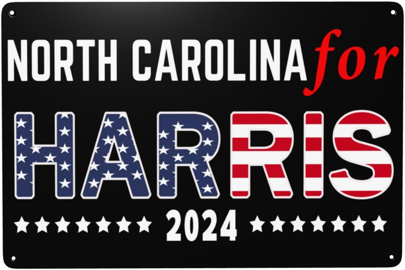 North Carolina For Kamala Harris sign 2024 Election Harris-Walz Metal ...
