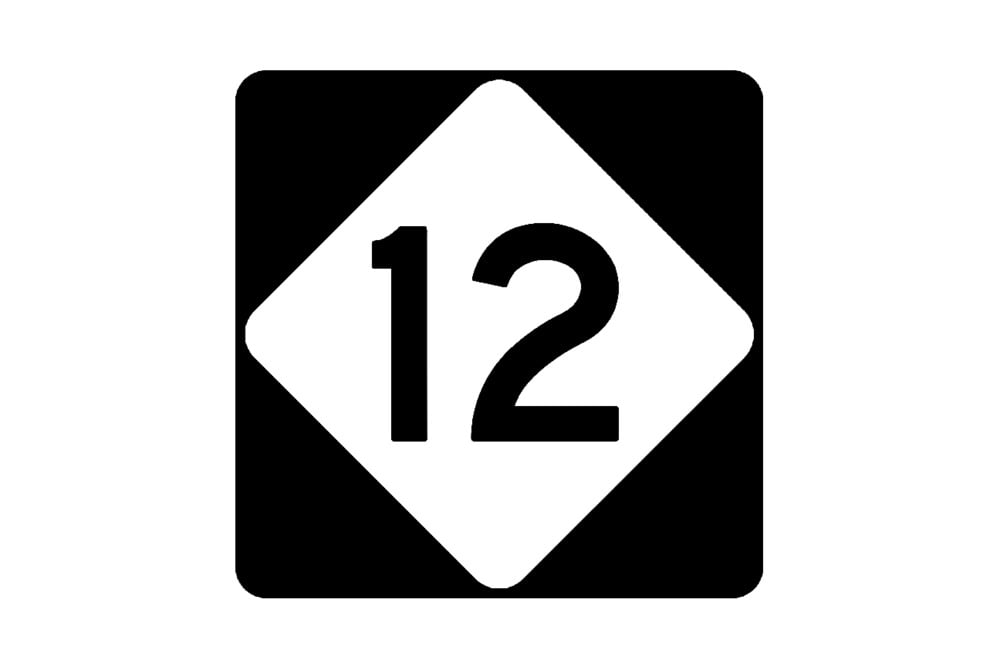 North Carolina, Highway 12, Road Sign (36x54 Giclee Gallery Art Print ...