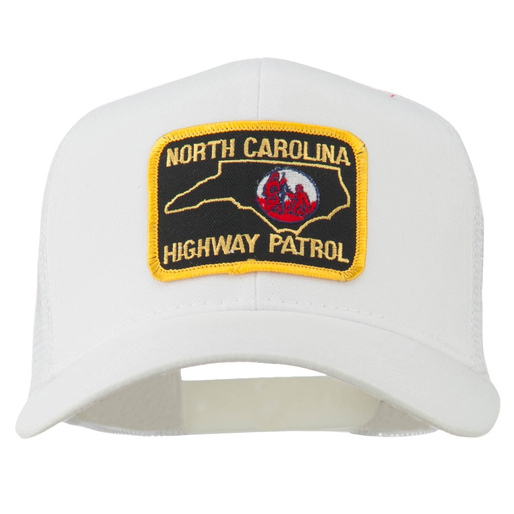 North Carolina Highway Patrol Patched Mesh Cap - White OSFM - Walmart.com