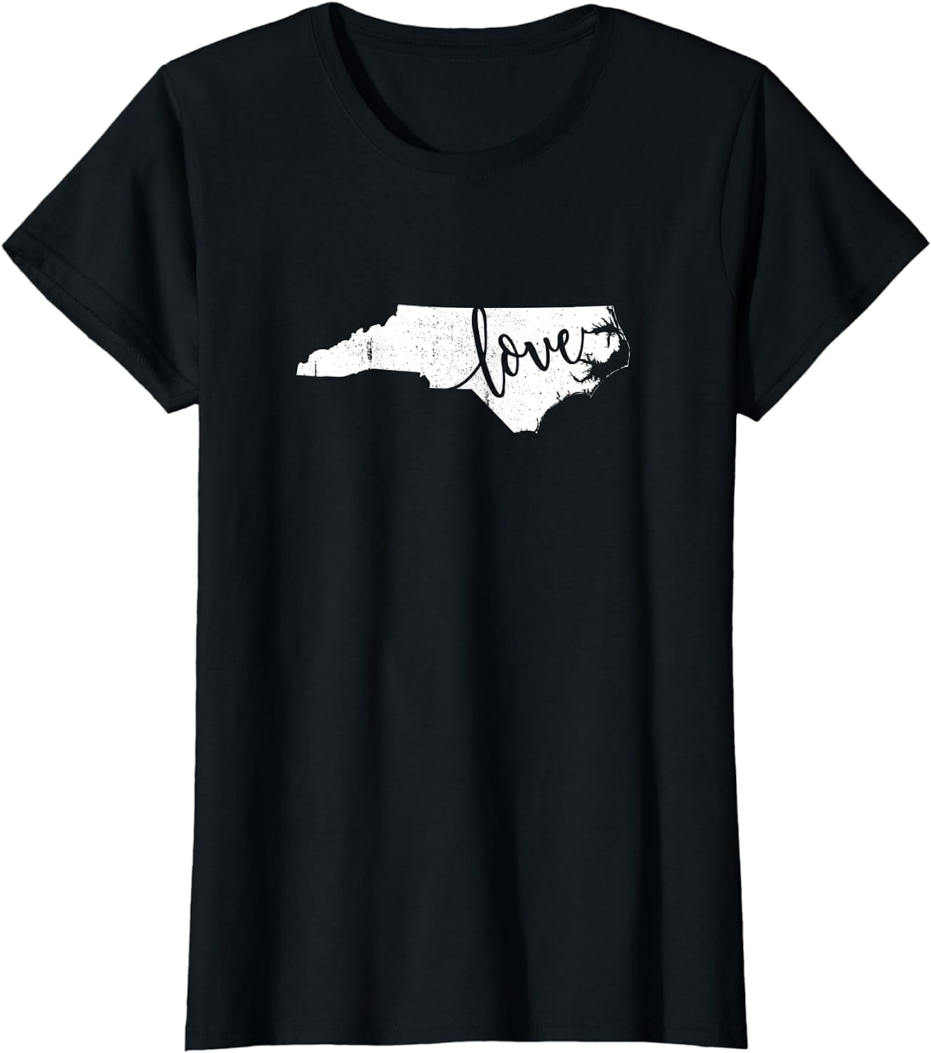 North Carolina Home Love Vintage state map outline shirt T-Shirt ...