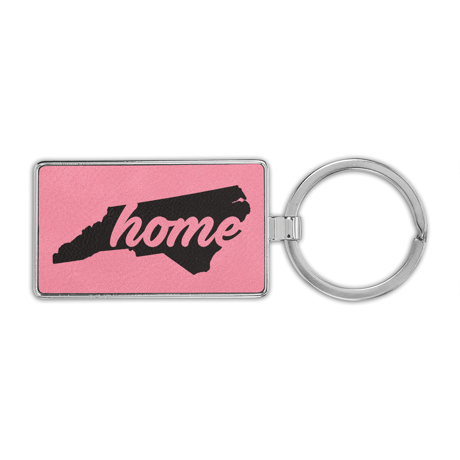 North Carolina Home Premium Leatherette Keychain state shaped nc love ...