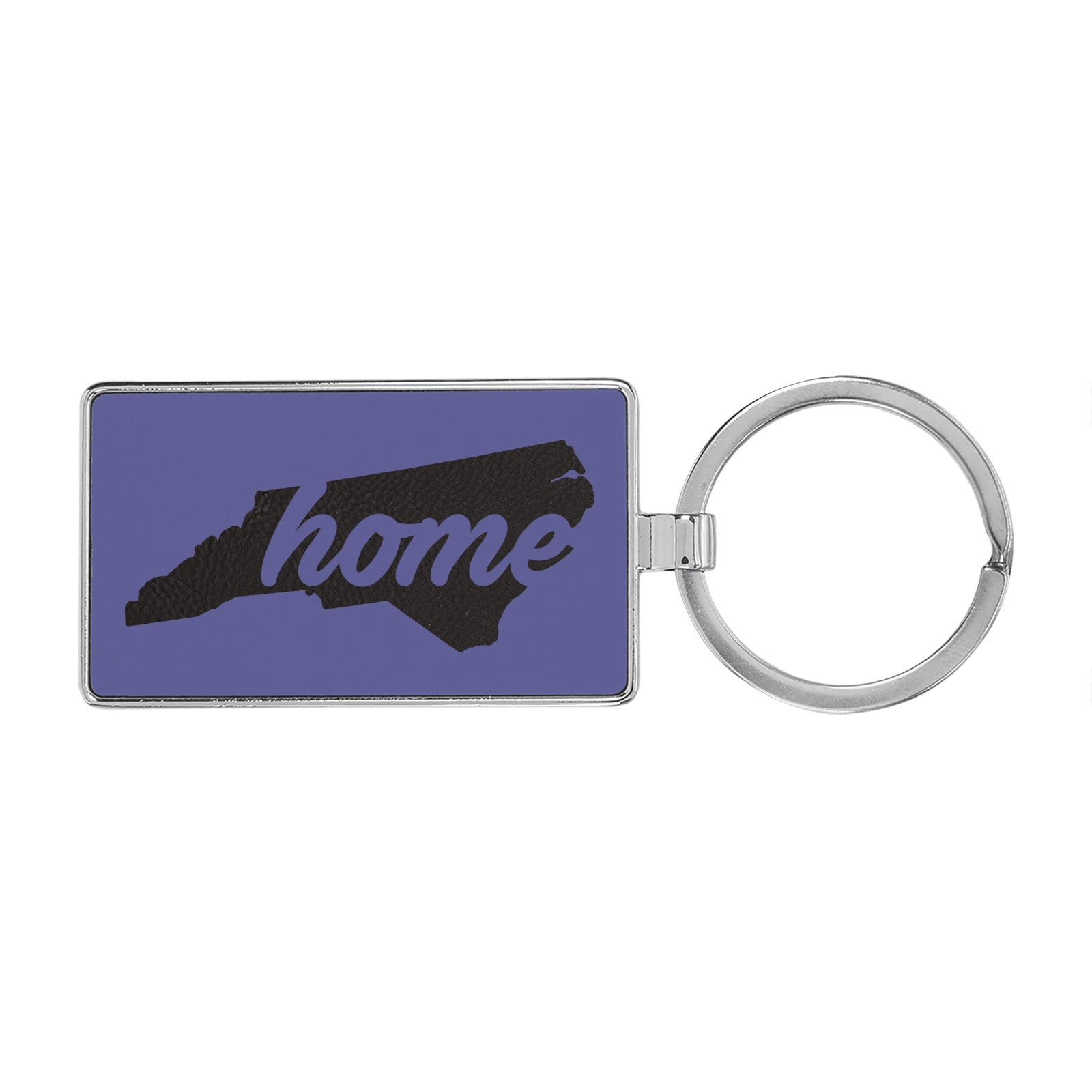 North Carolina Home Premium Leatherette Keychain state shaped nc love ...