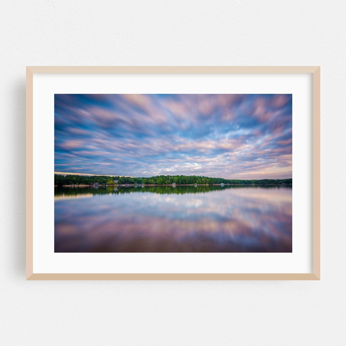North Carolina Landscape Nature Scenic Water Forest Lake Pastel ...