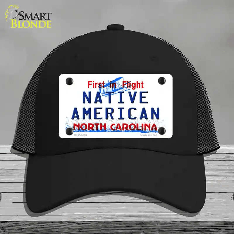 North Carolina Native American Novelty License Plate Hat Mesh Black ...