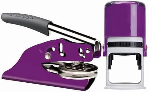 North Carolina Notary Seal Embosser Bundle with Round Self Inking ...