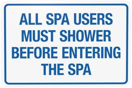 North Carolina Shower Before Entering Sign, Complies With State Of ...