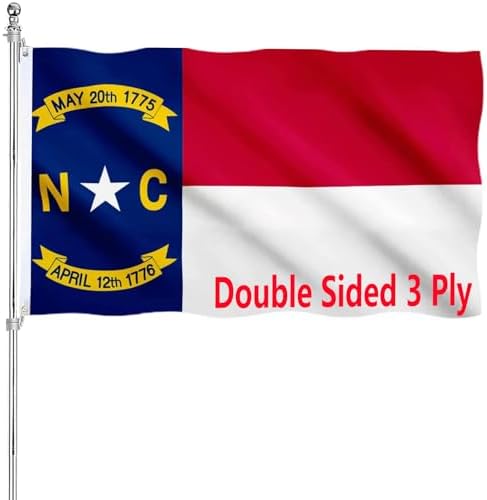 North Carolina State Flag 3x5 Double Sided Outdoor NC State Flags Heavy ...