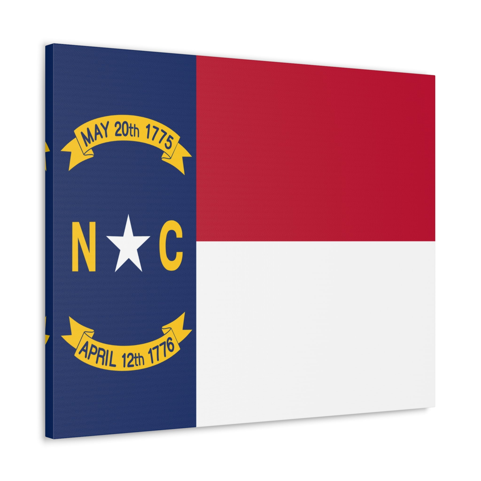 North Carolina State Flag Canvas Vibrant Wall Art Unframed Home Decor ...