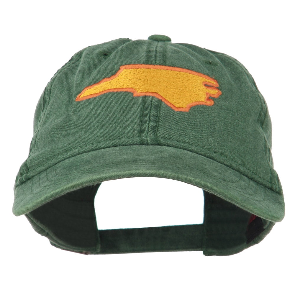 North Carolina State Map Embroidered Cap - Dark Green OSFM - Walmart.com