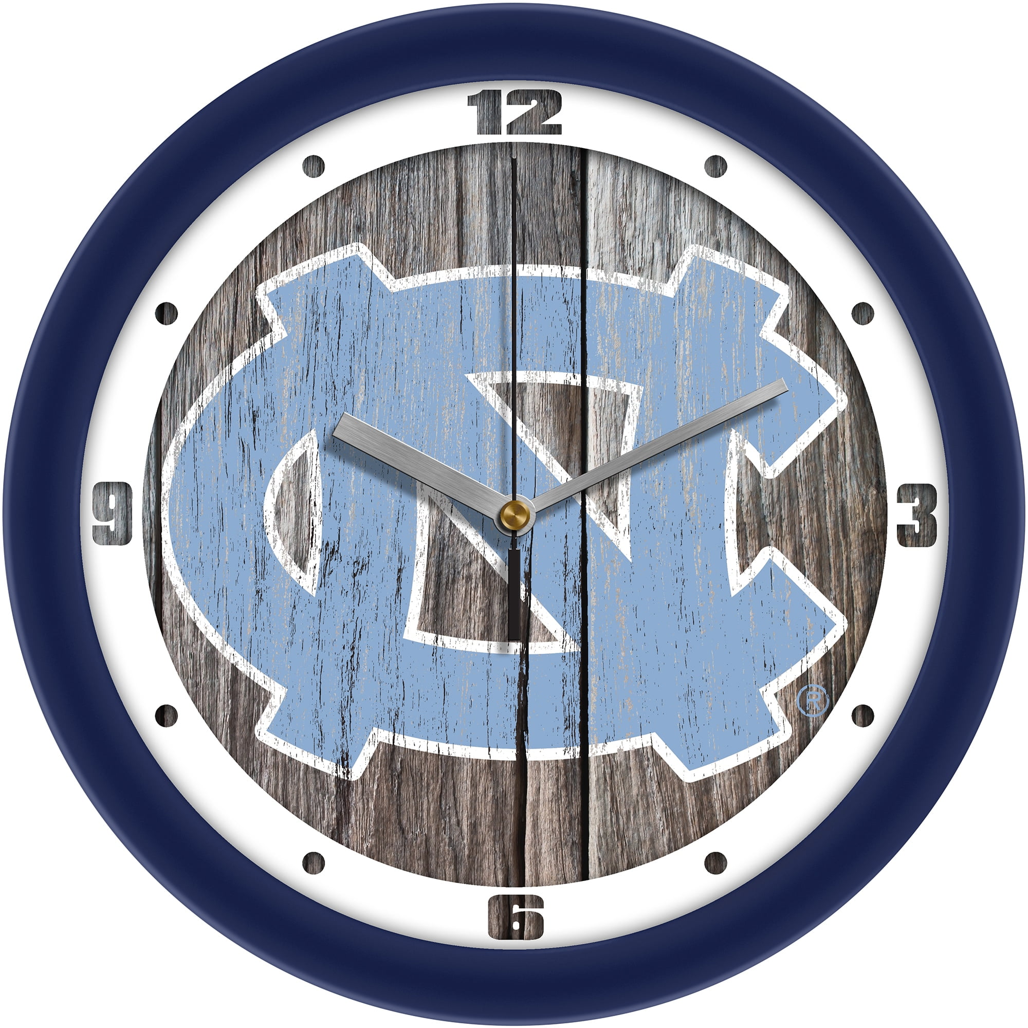 North Carolina Tar Heels 11.5'' Suntime Premium Glass Face Weathered ...