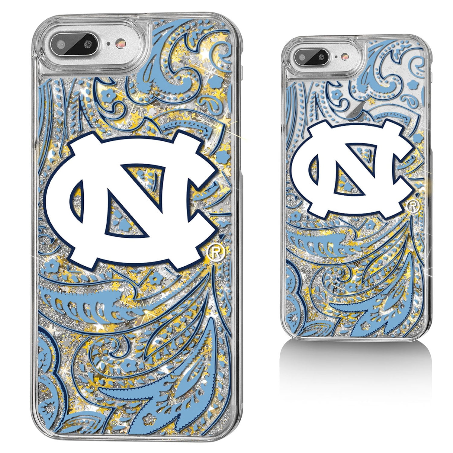 North Carolina Tar Heels iPhone Glitter Paisley Design Case - Walmart.com