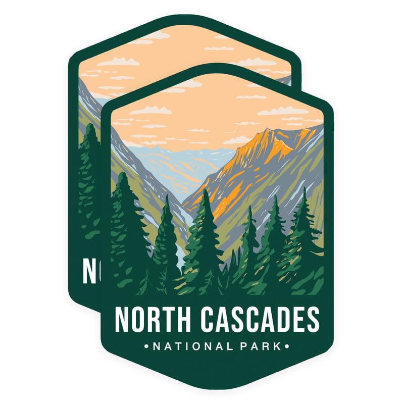 North Cascades National Park Bumper Sticker - US National Park - 5 ...