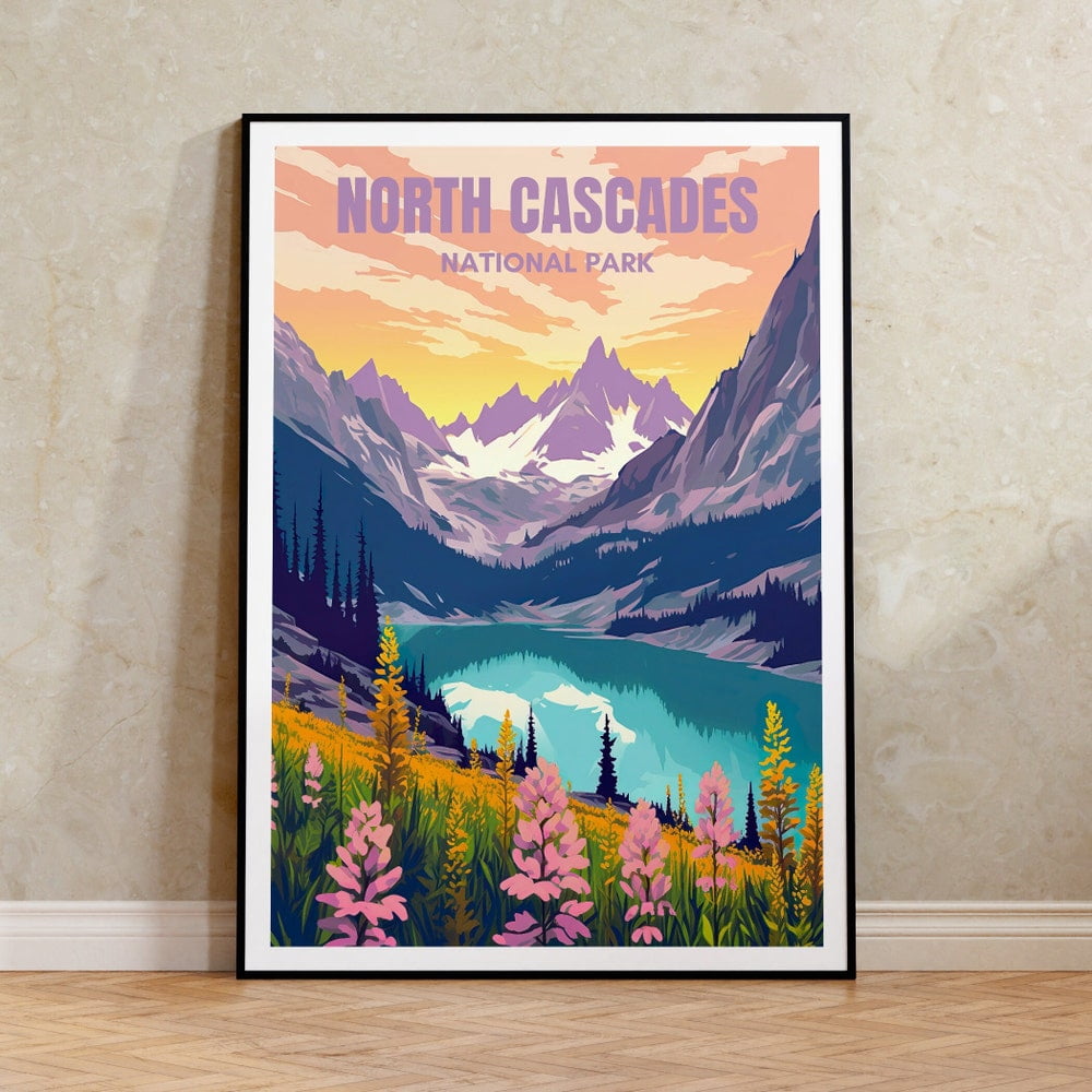 North Cascades Travel Print, North Cascades Poster, North Cascades Art ...