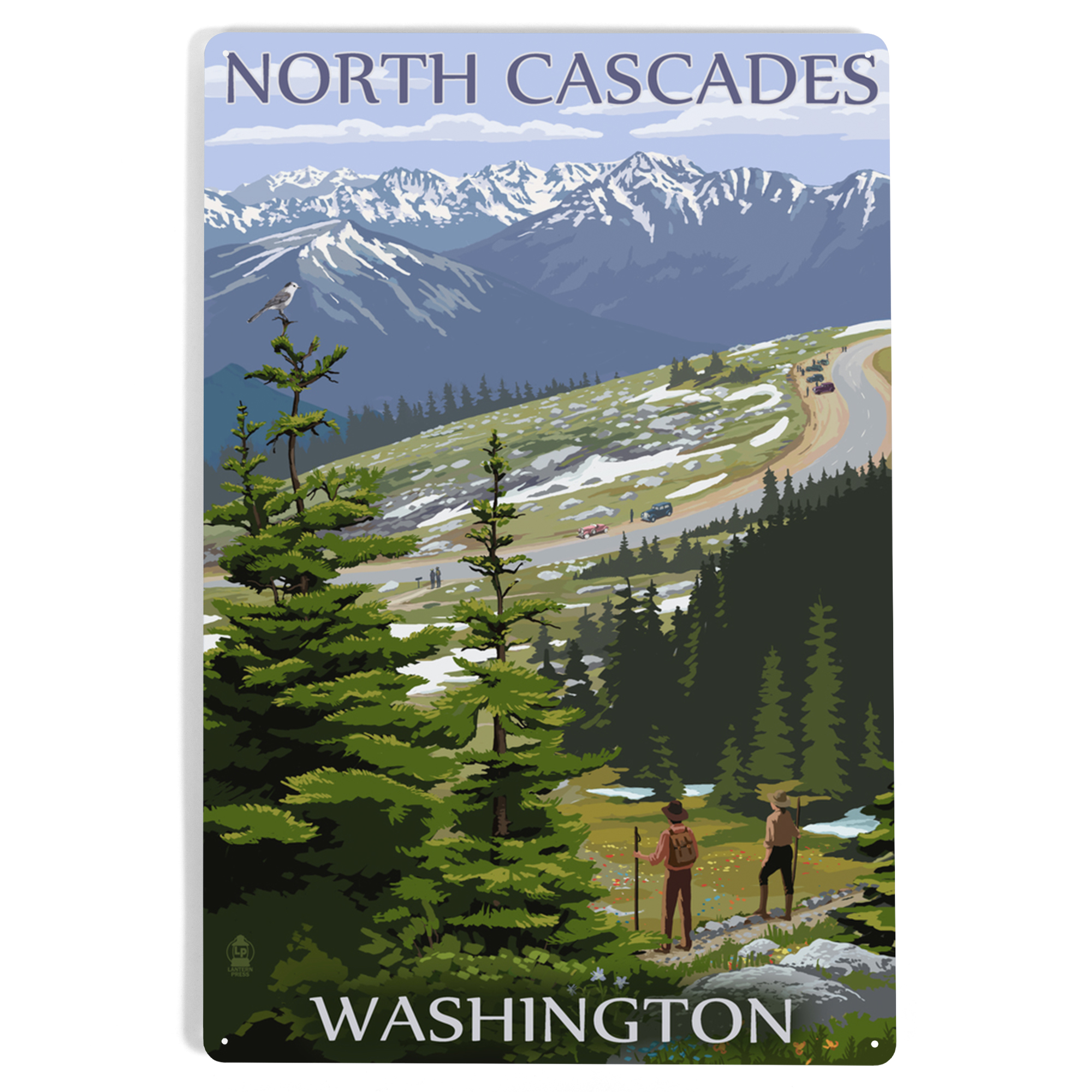 North Cascades, Washington, Trail Scene (12x18 Aluminum Art, Indoor ...