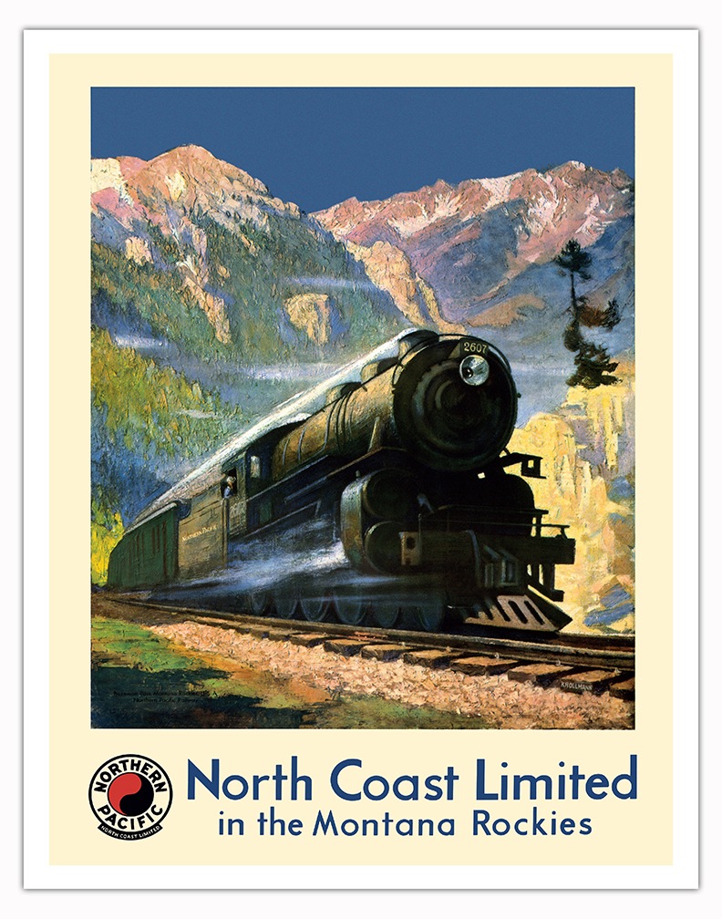 North Coast Limited in the Montana Rockies - Northern Pacific Railroad ...