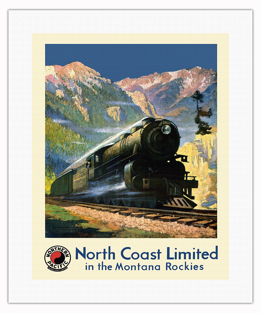 North Coast Limited in the Montana Rockies - Northern Pacific Railroad ...
