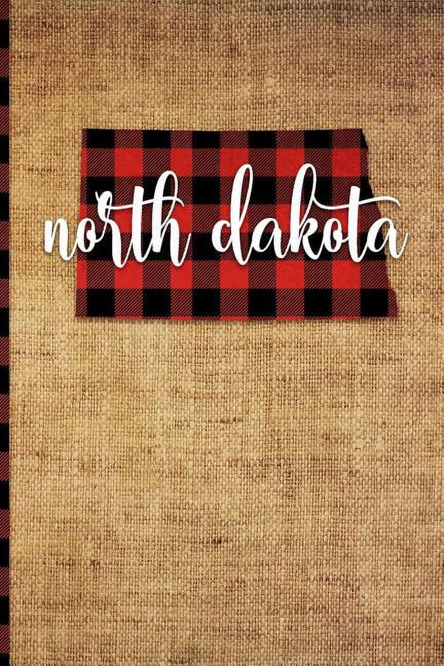 North Dakota: 6' x 9' | 108 Pages: Buffalo Plaid North Dakota State ...