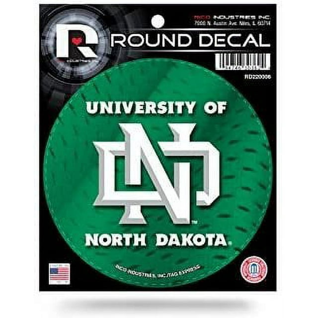 North Dakota Fighting Hawks 4" Round Decal University of - Walmart.com